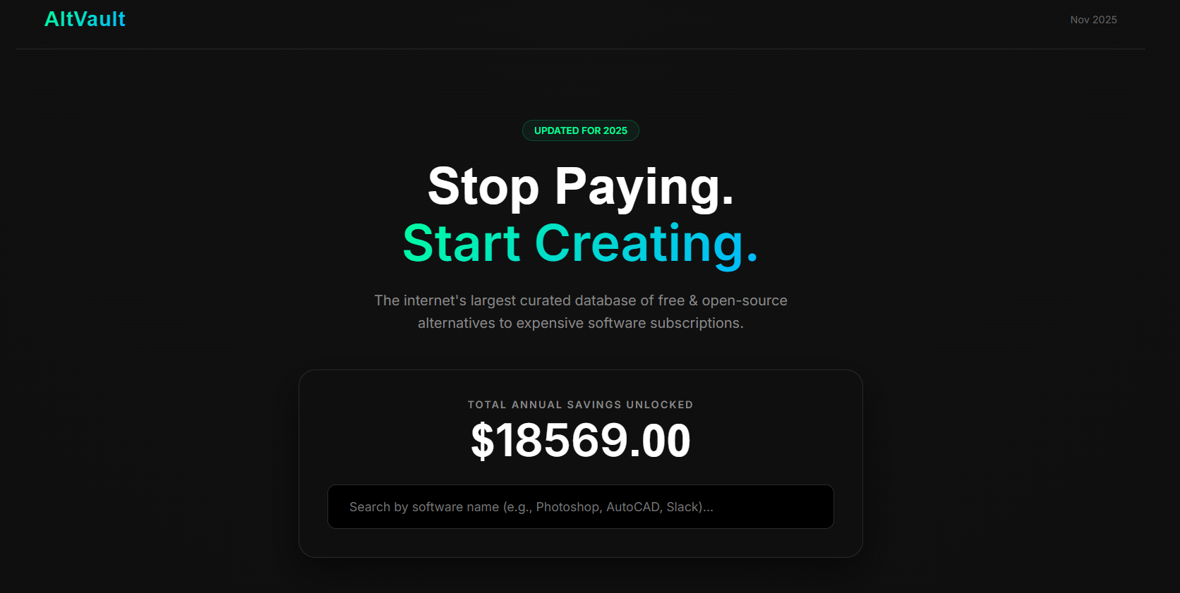 AltVault | 50+ Free Alternatives to Expensive Software